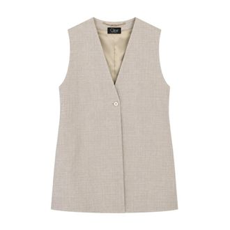 Clips Weste - - Jackets - Damen - Beige - XL