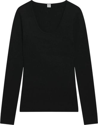 Toteme Femme, Pulls, Noir, Taille: 38 FR Merino Knit Top