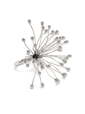 Hugo Kreit bague Pistil &agrave; design m&eacute;tallis&eacute; - Argent