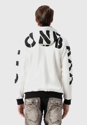 Cipo & Baxx Strickjacke Sweatjacken (1-tlg) mit &Auml;rmel- und R&uuml;ckenprint