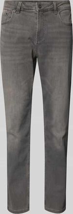 Review Bequeme Slim Fit Jeans in grauer Waschung und Five-Pocket-Design