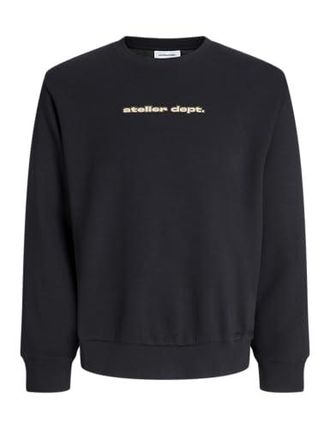Jack & Jones Crew Neck Jjrody Sweat &agrave; col Rond, Noir, L Homme