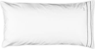 Möve Noblesse Kissenbezug 80x40 cm aus 100% Baumwolle, White/Grey