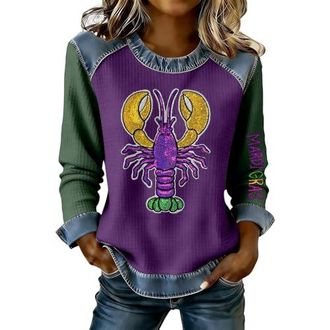 Generic Sweat-shirt &agrave; capuche &agrave; manches longues et col rond pour femme, Vert, XXL