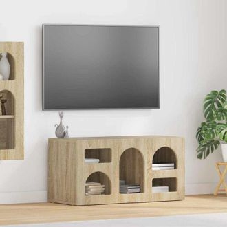 vidaXL vidaXL Meuble TV Ch&ecirc;ne Sonoma 80 x 35 x 40 cm Bois ding&eacute;nierie