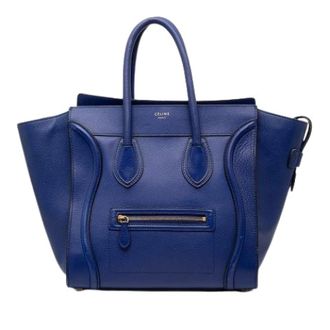 Celine Sac &agrave; main Mini Luggage Tote Pre-owned - Femme - Pre-owned - Bleu - Taille: ONE Size