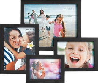ZEP Rimini Black Multi Aperture Photo Frame for 4 Photos