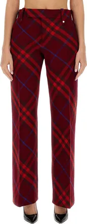 Burberry Virgin Wool Trousers - Multicolor
