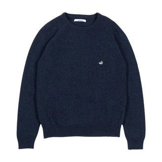 Edmmond Studios Duck Patch Sweater - - Knitwear - Herren - Blau - 2XL