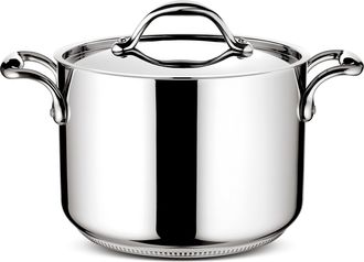 Lagostina 11115020522 Accademia Lagofusion Fleischtopf mit Deckel 22 cm, induktionsgeeignet, Edelstahl