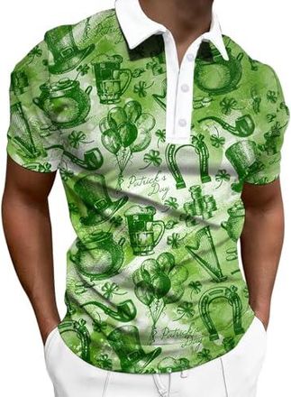 Generic Chemise à revers imprimée pour homme Stpatrick 2026, camouflage, XXL