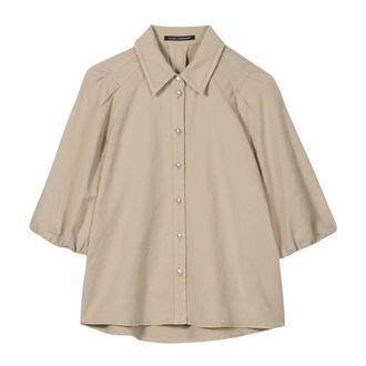 Luisa Cerano Femme, Blouses et Chemises, Beige, Taille: 36 FR Blouse