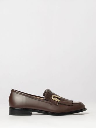 Furla Mocassins penny Lidia en cuir lisse avec franges et logo en m&eacute;tal