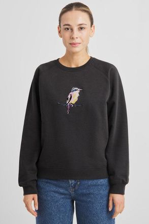 Dedicated Damen vegan Pullover Ystad Painted Bird In Grau