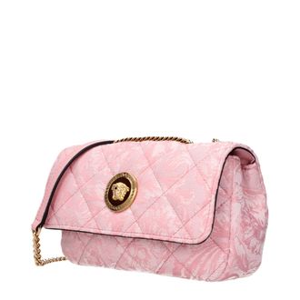 Versace Womens Pink Fabric Shoulder Bag