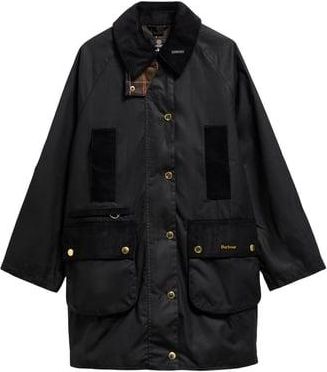 Barbour Veste droite col montant en coton