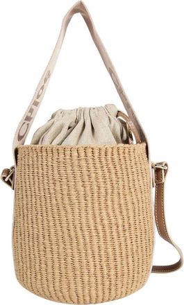 Chlo&eacute; Femme, Sacs, Beige, Taille: ONE Size Small Woody Basket Bag