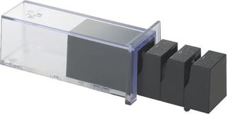 Kai Seki Magoroku Diamant- und Keramikschärfer für EINSEITIG geschliffene Klingen - Keramik Körnung 150 (2x), Diamant 270 (2x), Keramik 1000 (2x) Abmessun