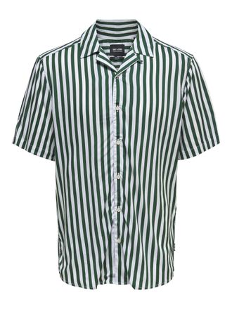 Only & Sons Herren Freizeit Hemd ONSWAYNE Regular Fit XS S M L XL XXLGestreift, Größe:XXL, Farbe:Dark Green 22013267