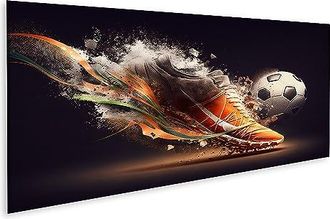 Islandburner Tableau sur Toile Affiche publicitaire de Jeu de Football, Art Graphique, Bottes de Sport professi Cadre Affiche Poster Murale Tableaux