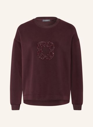 Elena Miro Elena Miro Sweatshirt Mit Schmucksteinen rot