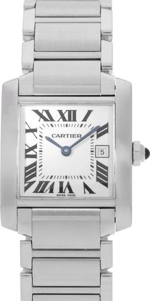 Cartier Uhr - Tank - Gr. unisize - in Wei&szlig; - f&uuml;r Damen