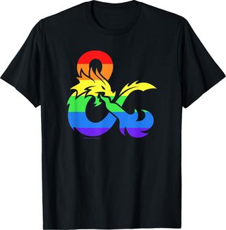 Dungeons & Dragons Rainbow Pride Flag Logo T-Shirt