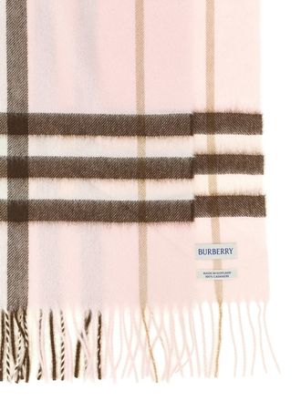Burberry Check Cashmere Scarf - Pink