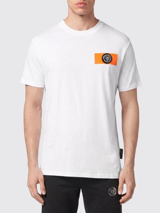 Plein Sport T-shirt &agrave; manches courtes en coton avec logo contrastant