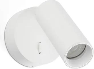 Faro Barcelona Faro Stan Applique murale de lecture Stan Slim blanche GU10 avec interrupteur