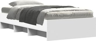 vidaXL Bettgestell Wei&szlig; 100x200 cm Holzwerkstoff Vidaxl
