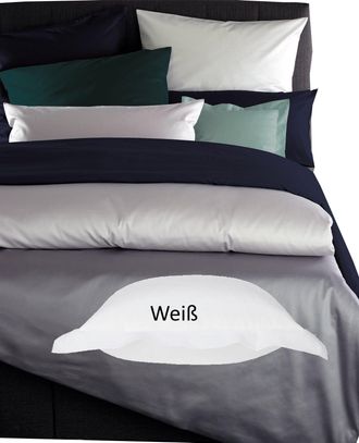 Curt Bauer Uni Mako Satin Bettwäsche 135/200 weiß