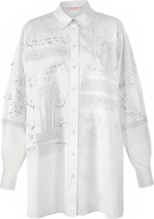 Carolina Herrera chemise à broderies - Blanc