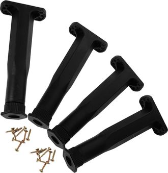 TOPBATHY 4 Stück Verstellbare Möbelstützfüße mit Schrauben Stabile Kunststoff Ersatzbeine für Betten Kommoden Tische Höhenverstellbare Möbelbeine für Unebene B