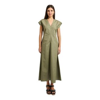 Pennyblack Femme, Robes, Vert, Taille: 44 FR Midi Poplin Dress