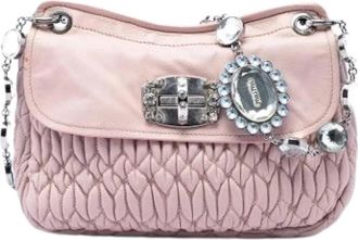 Miu Miu Pre-owned Leder Umh&auml;ngetasche - - Pre-owned - Damen - Rosa - ONE SIZE