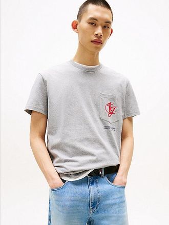 Tommy Hilfiger T-shirt à poche plaquée et logo au dos