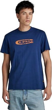 G-Star G-Star Homme T-Shirt Distressed Old School Logo, Bleu (imperial blue D24365-336-1305), M
