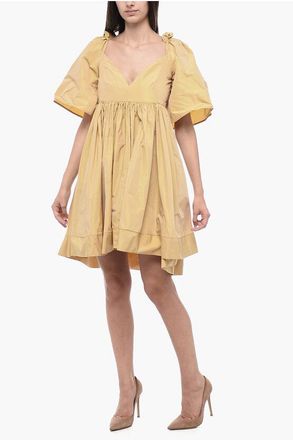 CO. GO Pleated V-neckline Dress Gr&ouml;&szlig;e 38