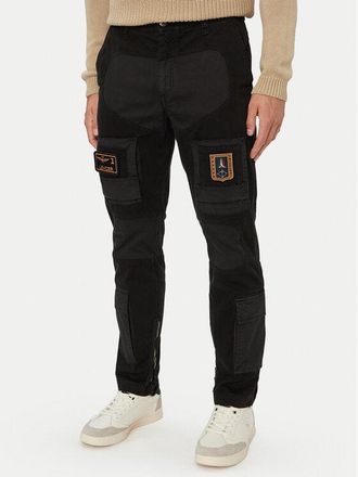 Aeronautica Aeronautica Militare Cargohose 262PA1664UCT04241 Schwarz Regular Fit