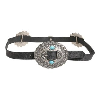 Cavalli Femme, Accessoires, Noir, Taille: ONE Size Ceinture en Cuir avec Boucle Ovale Orn&eacute;e