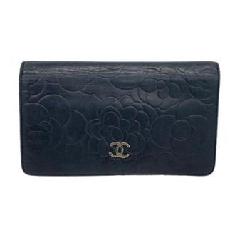 Chanel Portefeuille long (bi-pli) doccasion - Femme - Pre-owned - Noir - Taille: ONE Size