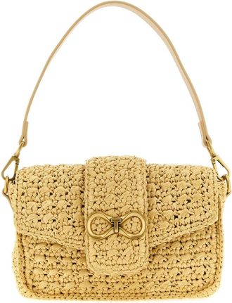 Twinset Femme, Sacs, Beige, Taille: ONE Size Sac bandouli&egrave;re Tracolla Raffia