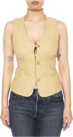 Thinking Mu Femme, Tops, Multicolore, Taille: 38 FR Nogal Vest