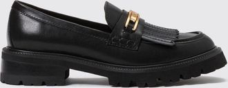 Twinset Penny Loafers aus Glattleder mit Fransen und Profilsohle