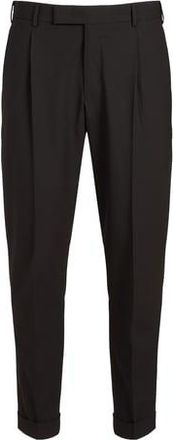 PT01 Pantalon uni en laine vierge m&eacute;lang&eacute;e