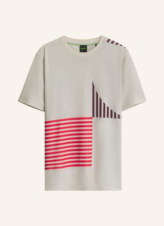 HUGO BOSS T-Shirt Tee Striped c1 Regular Fit beige