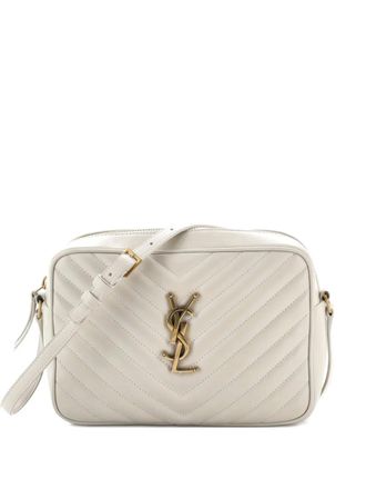 Saint Laurent petit sac &agrave; bandouli&egrave;re Lou Camera Bag Matelass&eacute; Chevron en cuir - Noir