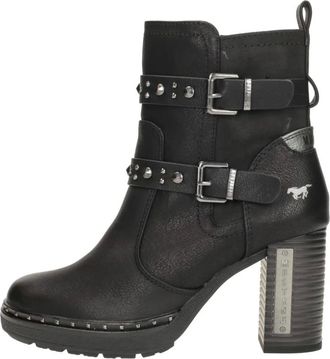 Mustang Femme, Chaussures, Noir, Taille: 37 EU Enkellaarsjes Hak