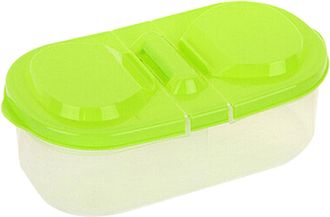 Generic Obstaufbewahrungsbox - Luftdichte Obstaufbewahrung, Frischhaltebehälter Mit 2 Fächern Und Deckel | Zwei Fächern Abgedecktes, Kühlschrank-Aufbewahrungs